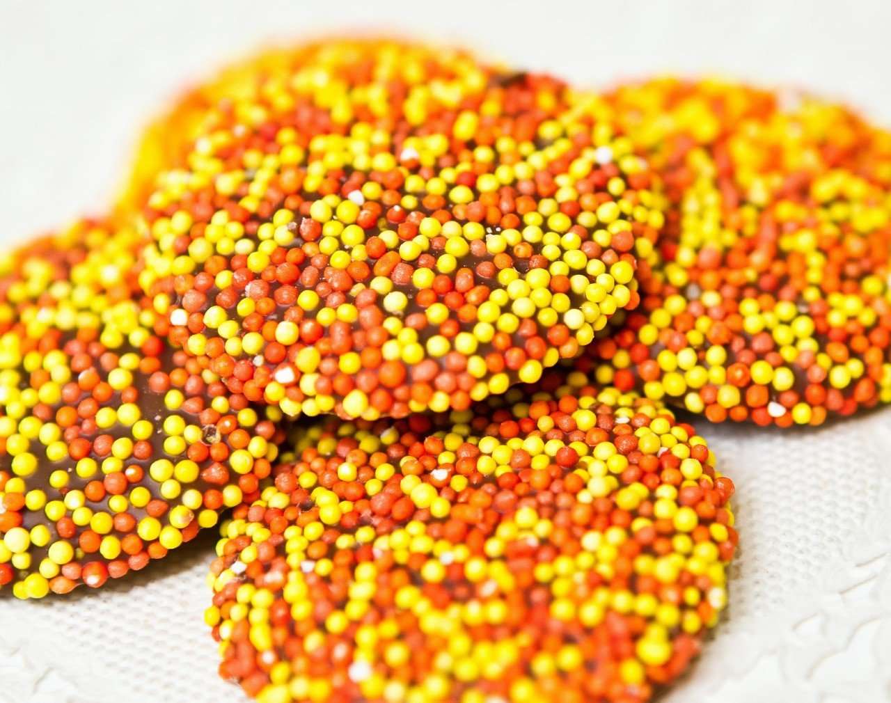 Non Pareils Orange Chocolate | Wahl's Candies